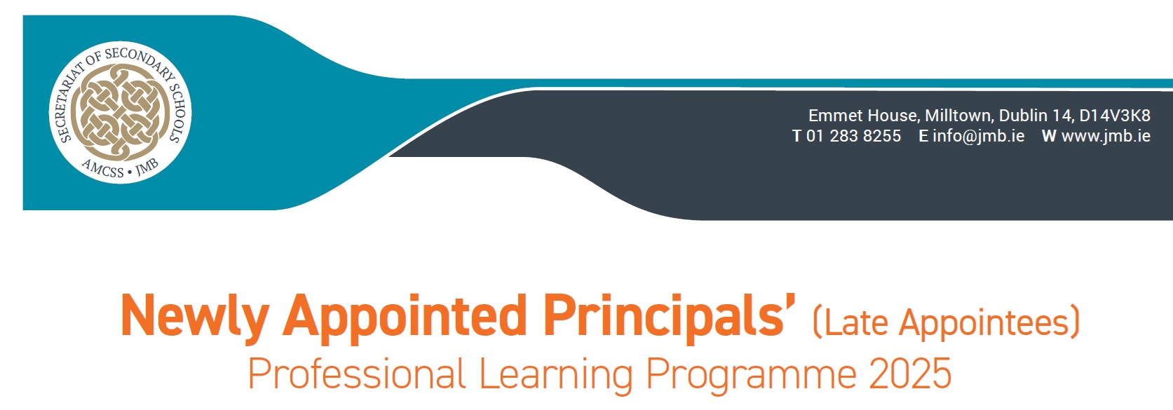 JMB Newly Appointed Principals’ Professional Learning Programme (Late ...